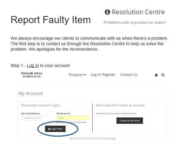 Documents Report Faulty Item